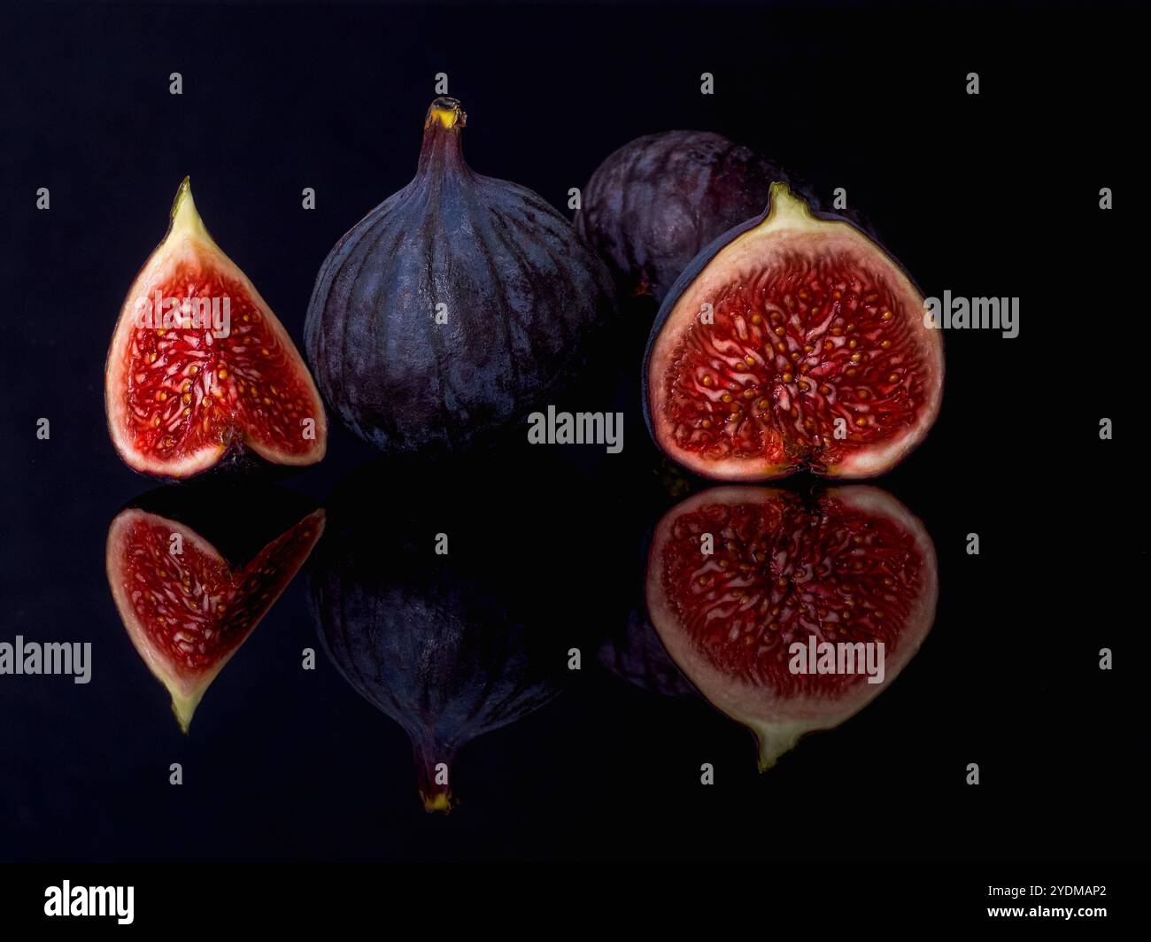 figs a group of fruits cut in half, rich in valuable minerals and ...