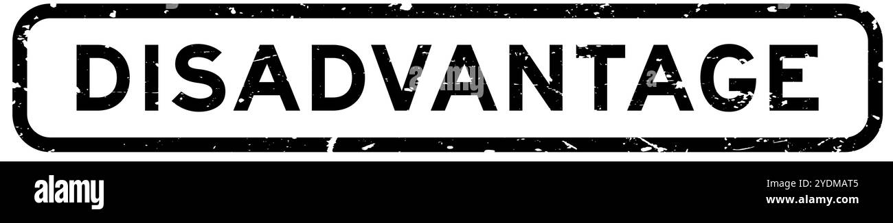 Grunge black disadvantage word square rubber seal stamp on white background Stock Vector Image ...