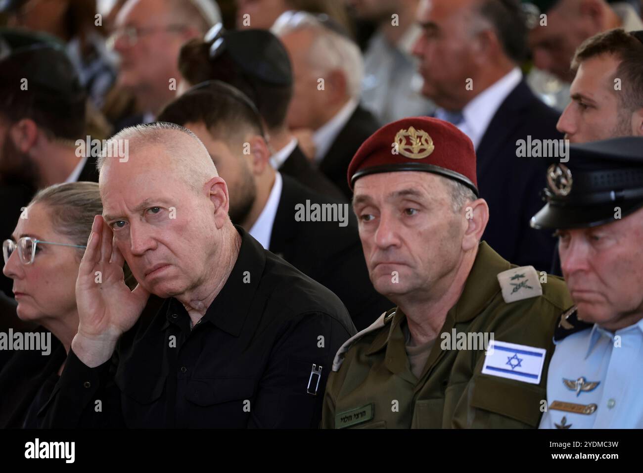 Israel's First Lady Michal Herzog, from left, Defense Minister Yoav ...