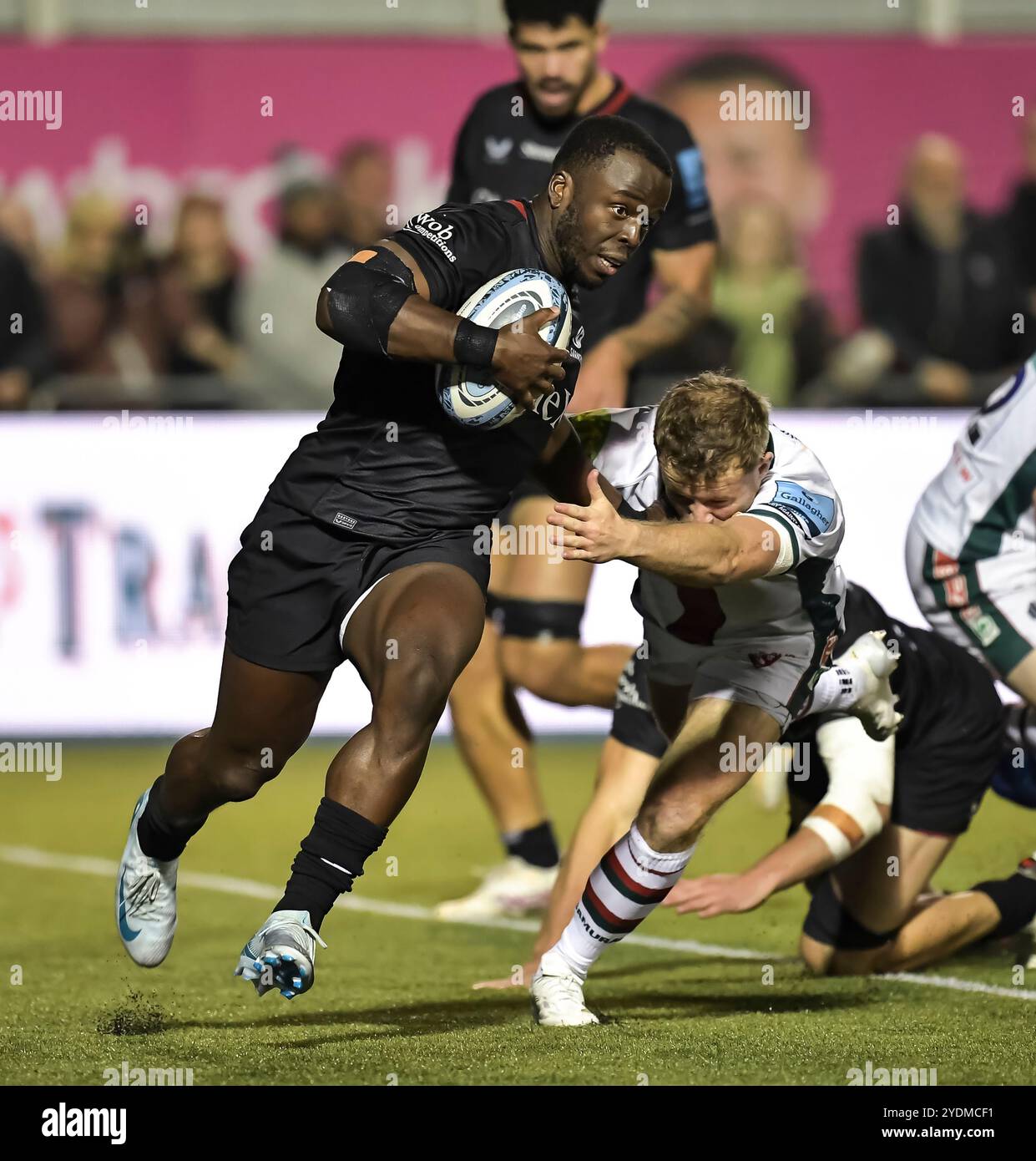 Rotimi Segun of Saracens in action during the Gallagher Premiership ...