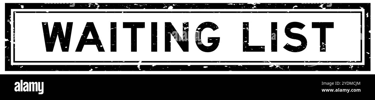 Grunge black waiting list word square rubber seal stamp on white bacckground Stock Vector Image ...