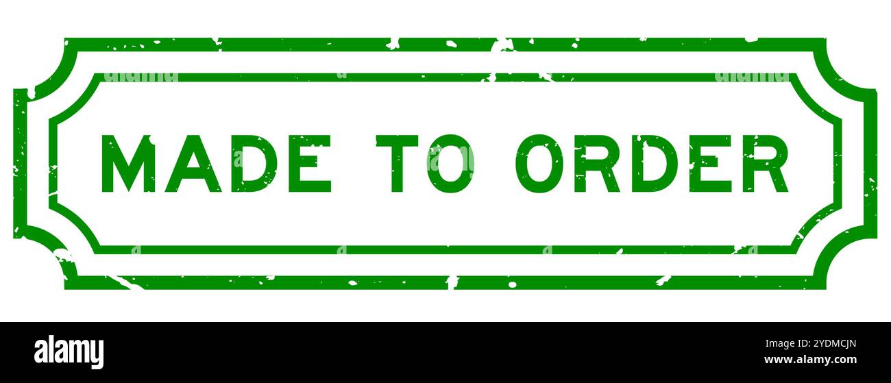 Grunge green made to order word rubber seal stamp on white background Stock Vector Image & Art ...