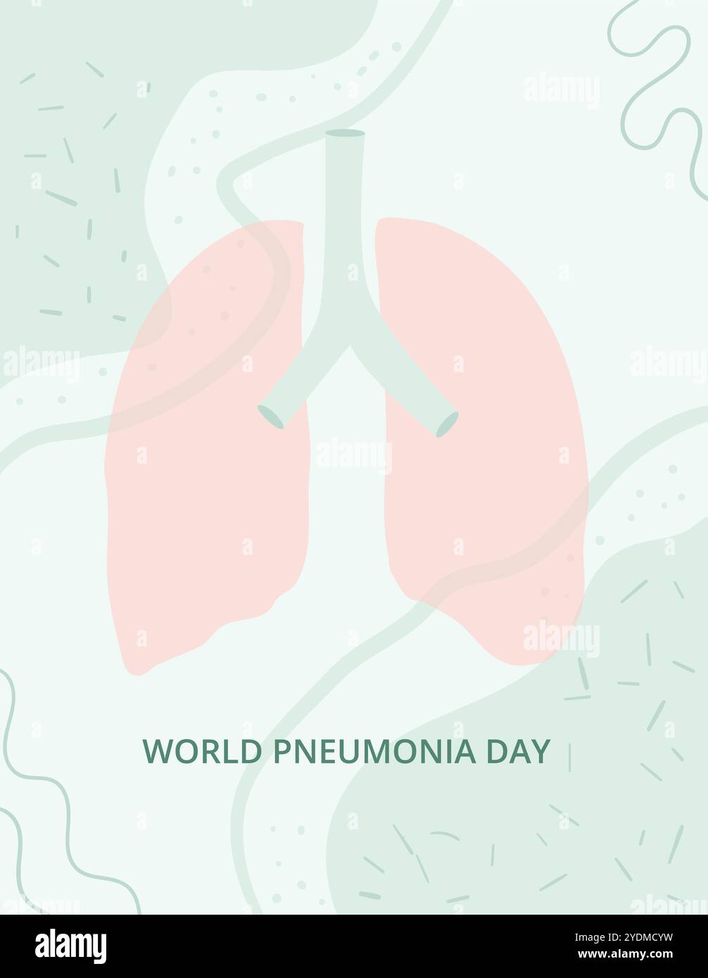 World Pneumonia Day banner. Lungs and text on background, symbolizing ...