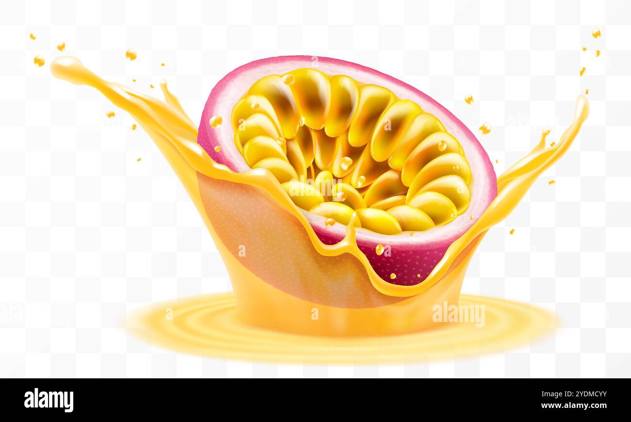 Passion fruit juice splash hi-res stock photography and images - Alamy