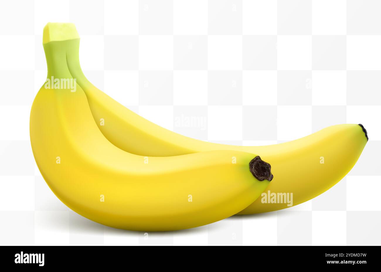 Ripe bunch of bananas. Exotic tropical fruit, isolated on transparent ...