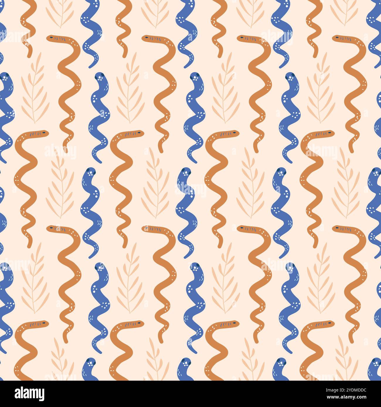 Snakes seamless pattern. Reptiles vertical lines repeat background ...