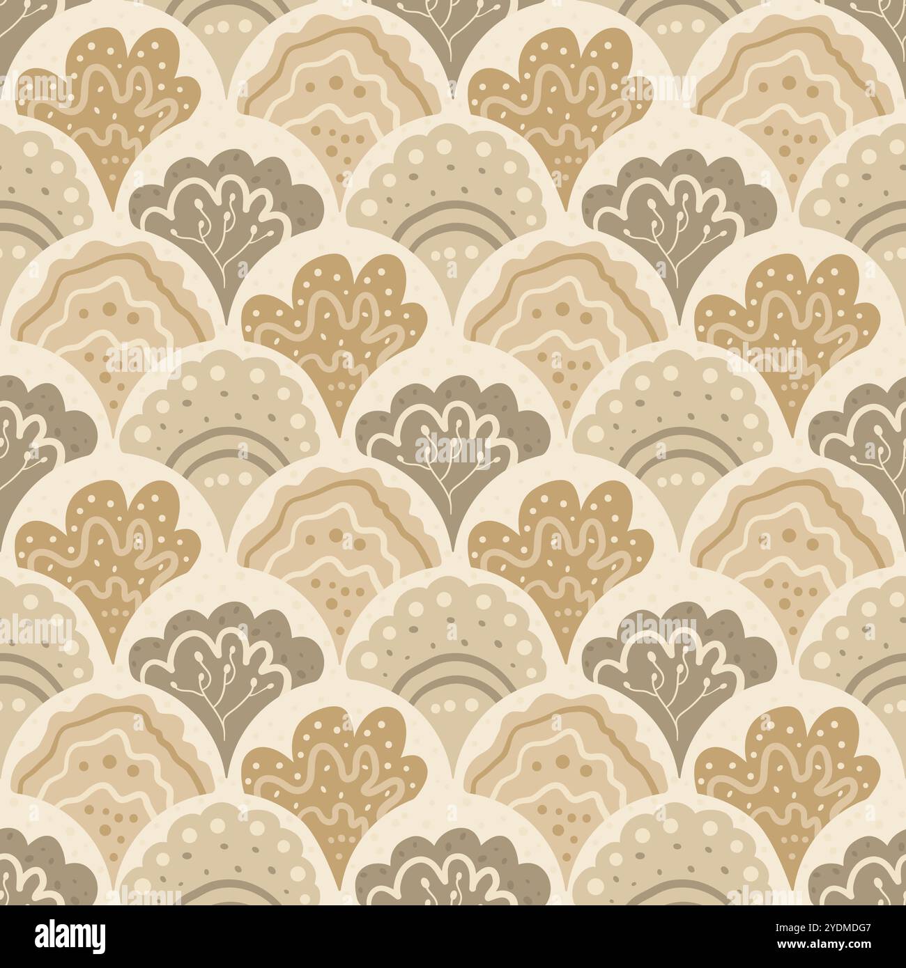 Seashell scallop seamless pattern. Baby theme gender neutral beach ...