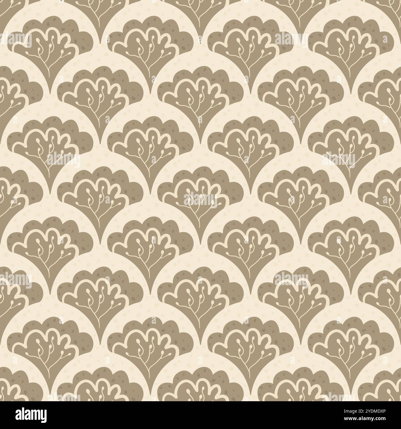 Seashell scallop seamless pattern. Nursery beach endless background ...