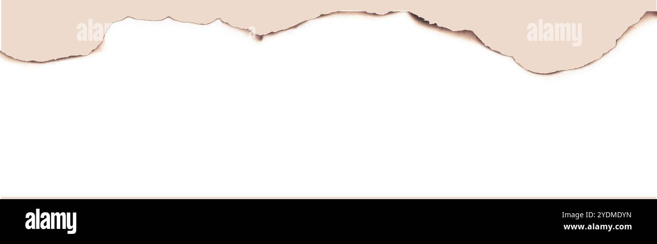 Burnt paper edges realistic vector illustration Stock Vector Image ...