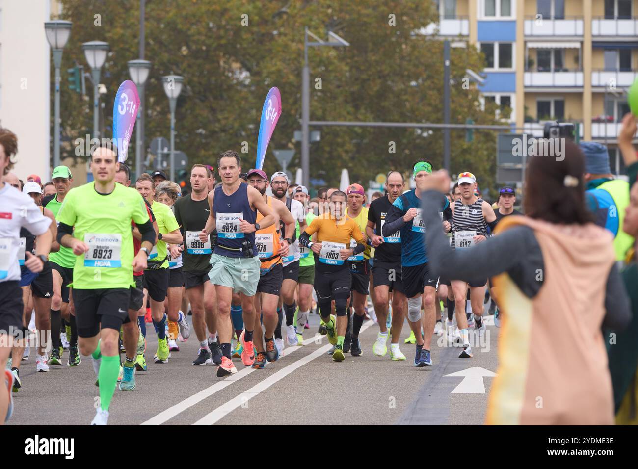 27 October 2024, Hesse, Frankfurt/M.: Athletics: Marathon. The audience ...