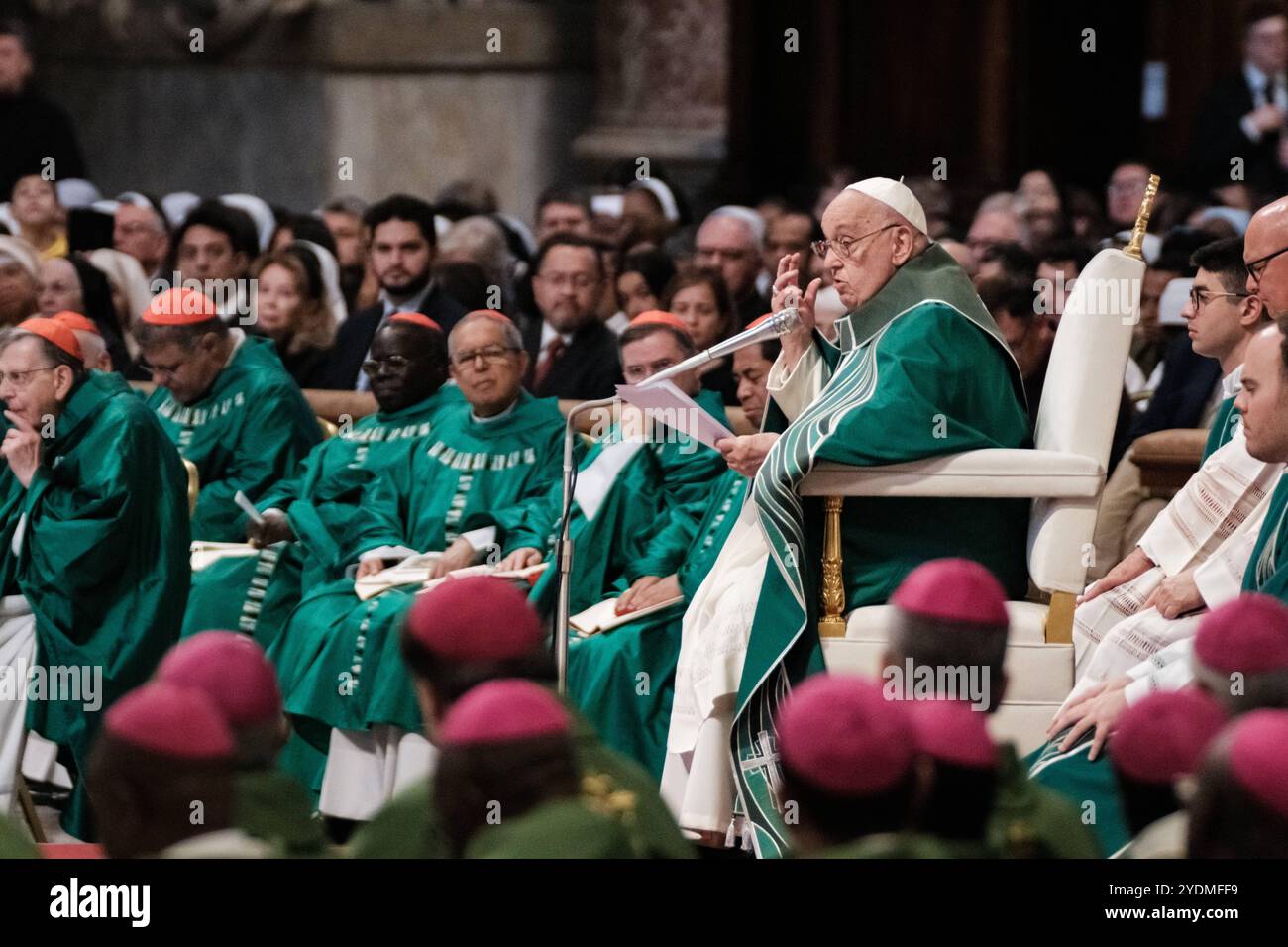 Vatican, conclusion of the Synod. Pope Francis participates at the mass ...