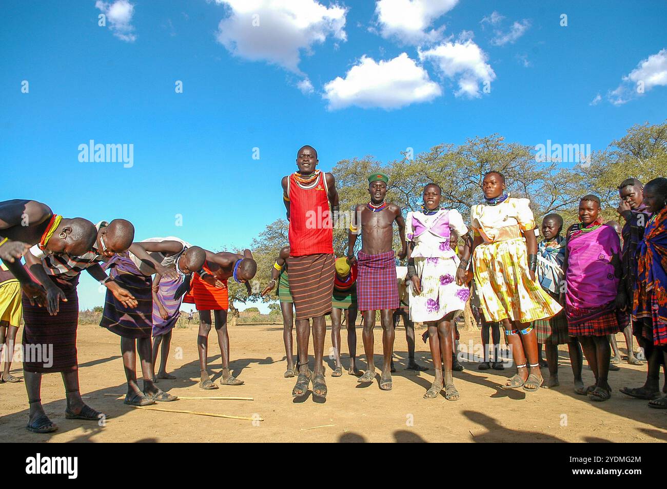 Karimojong yout performing Edong, a a traditional Karimojong dance in ...