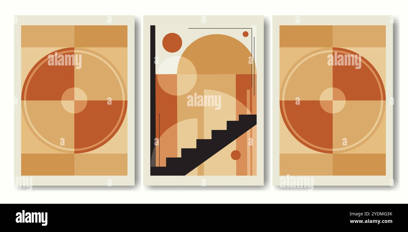 Minimalistic geometric design poster, vector templates. Geometric ...