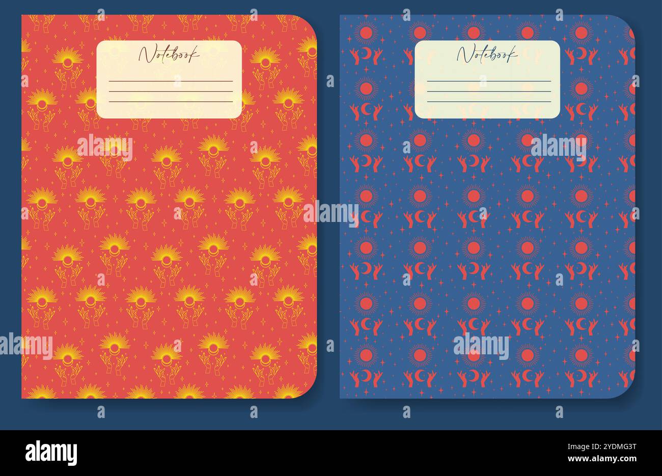 Childish school notebook cover design template. Diary cover page design ...