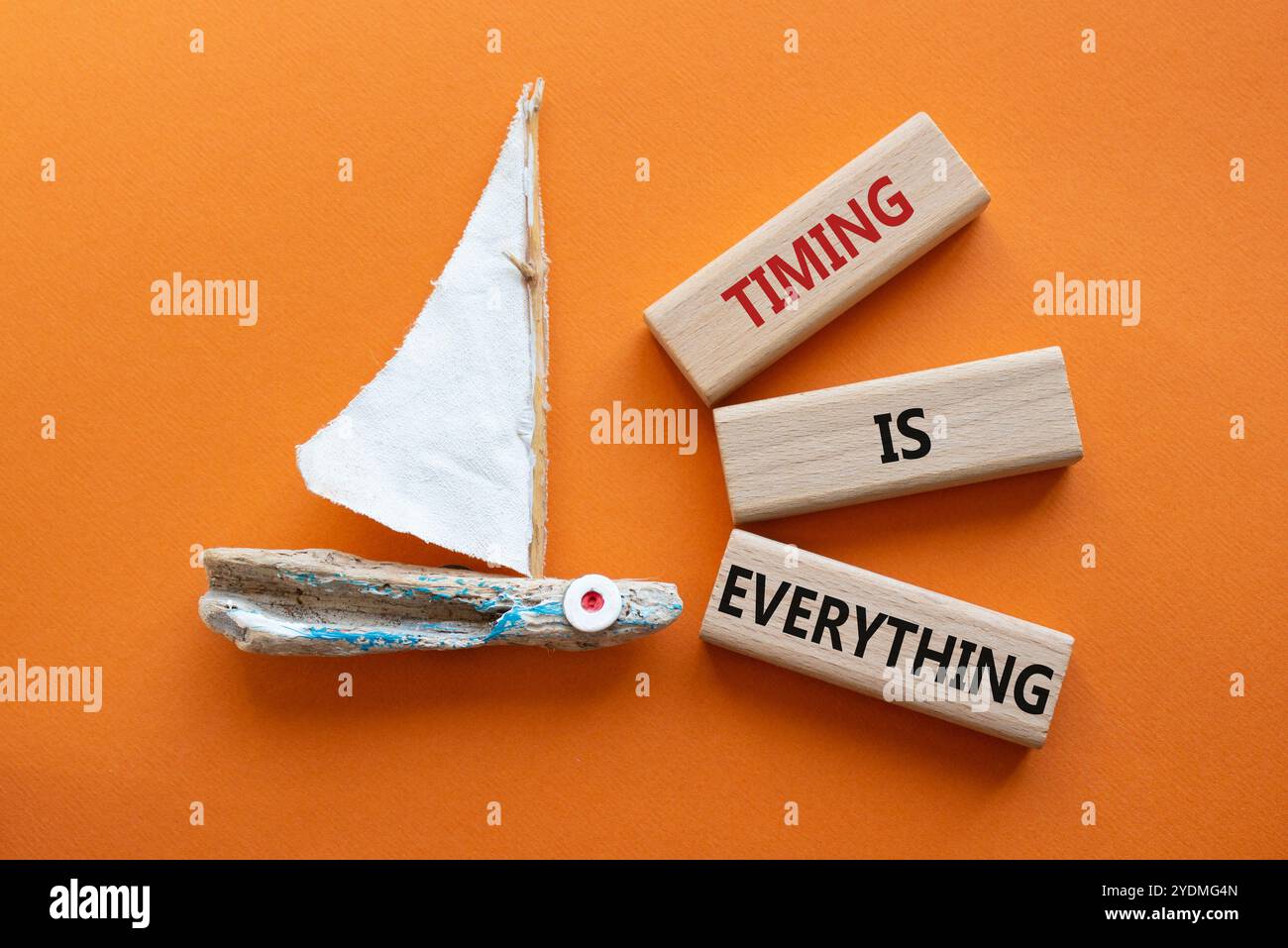 Timing is Everything symbol. Wooden blocks with words Timing is ...