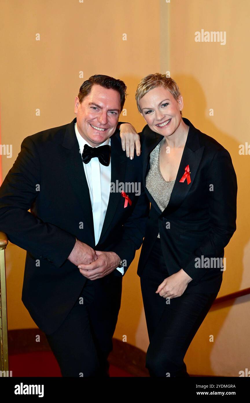 Benjamin Bieneck und Karen Heinrichs bei der 16. Hope Gala 2024 im ...