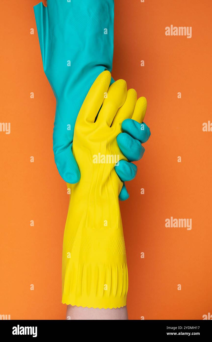 Hands latex gloves disinfecting hi-res stock photography and images - Alamy
