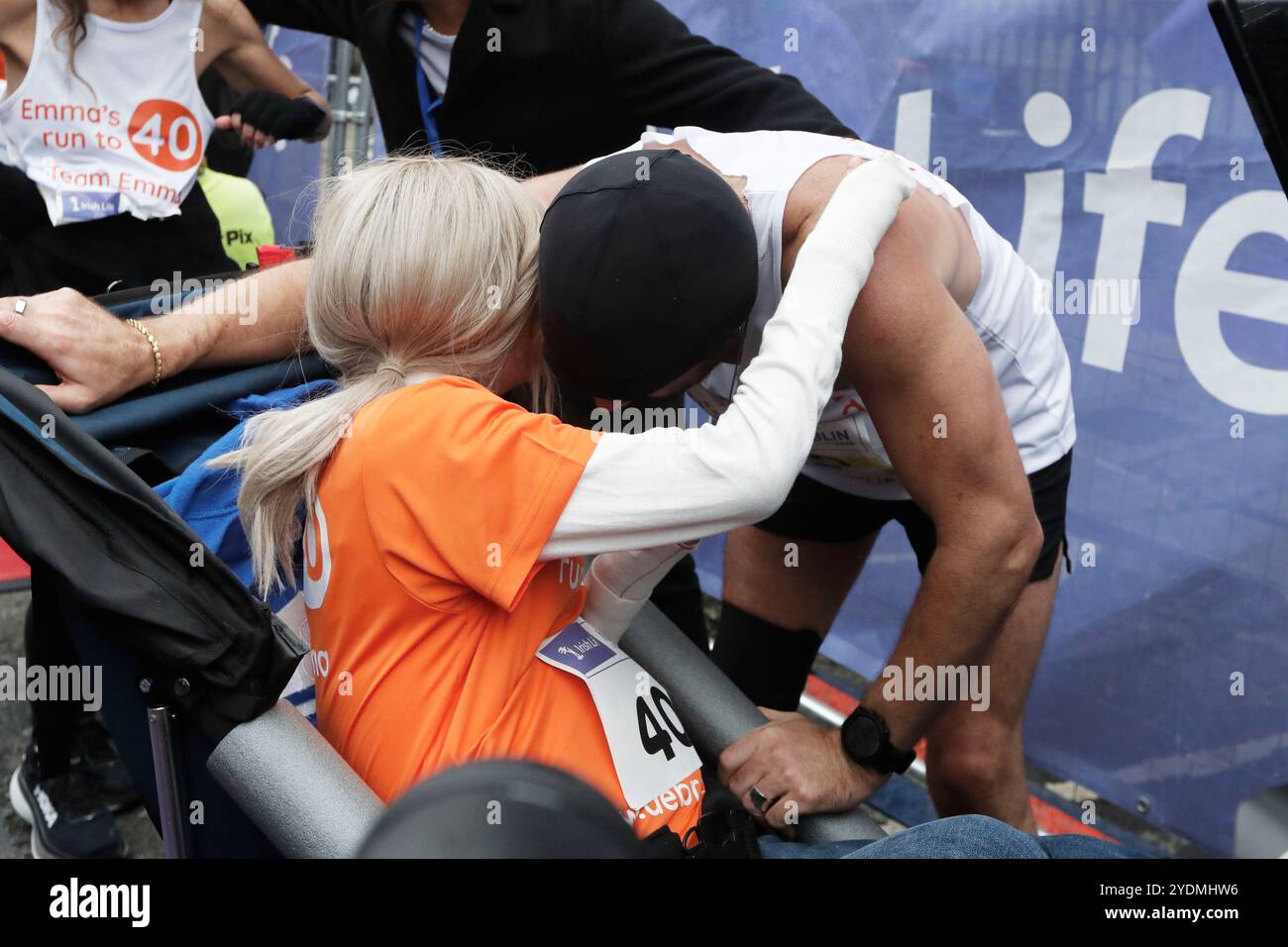 Actor Colin Farrell with his close friend Emma Fogarty, after running ...