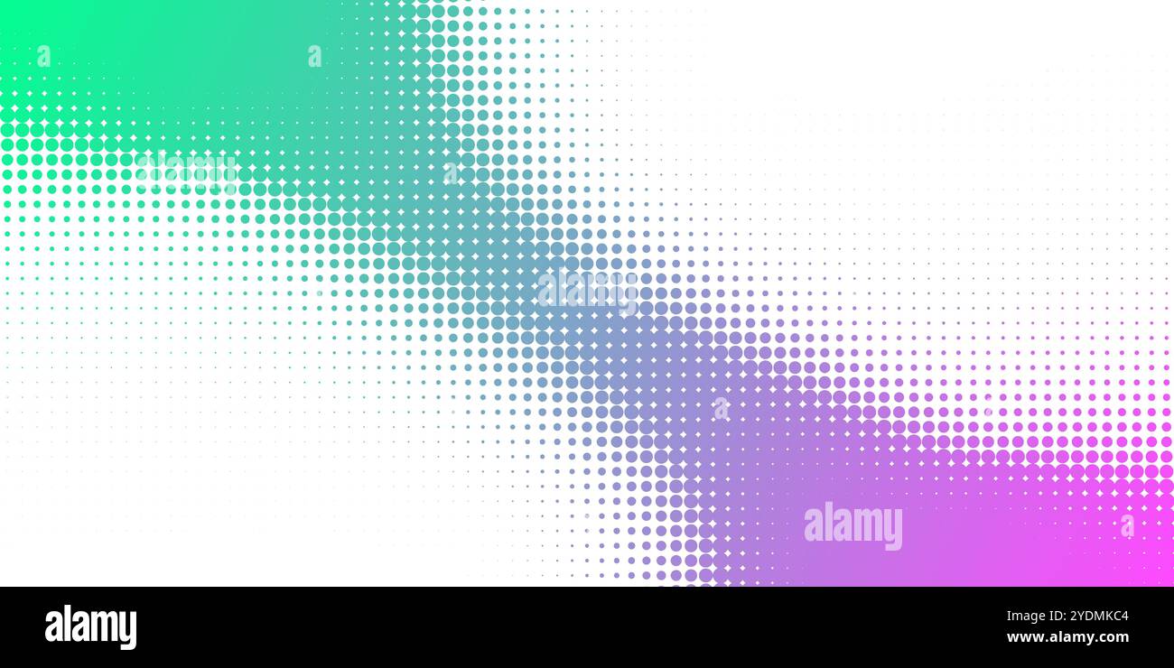 Gradient halftone background with flowing colors in green, blue. Vector illustration Stock ...