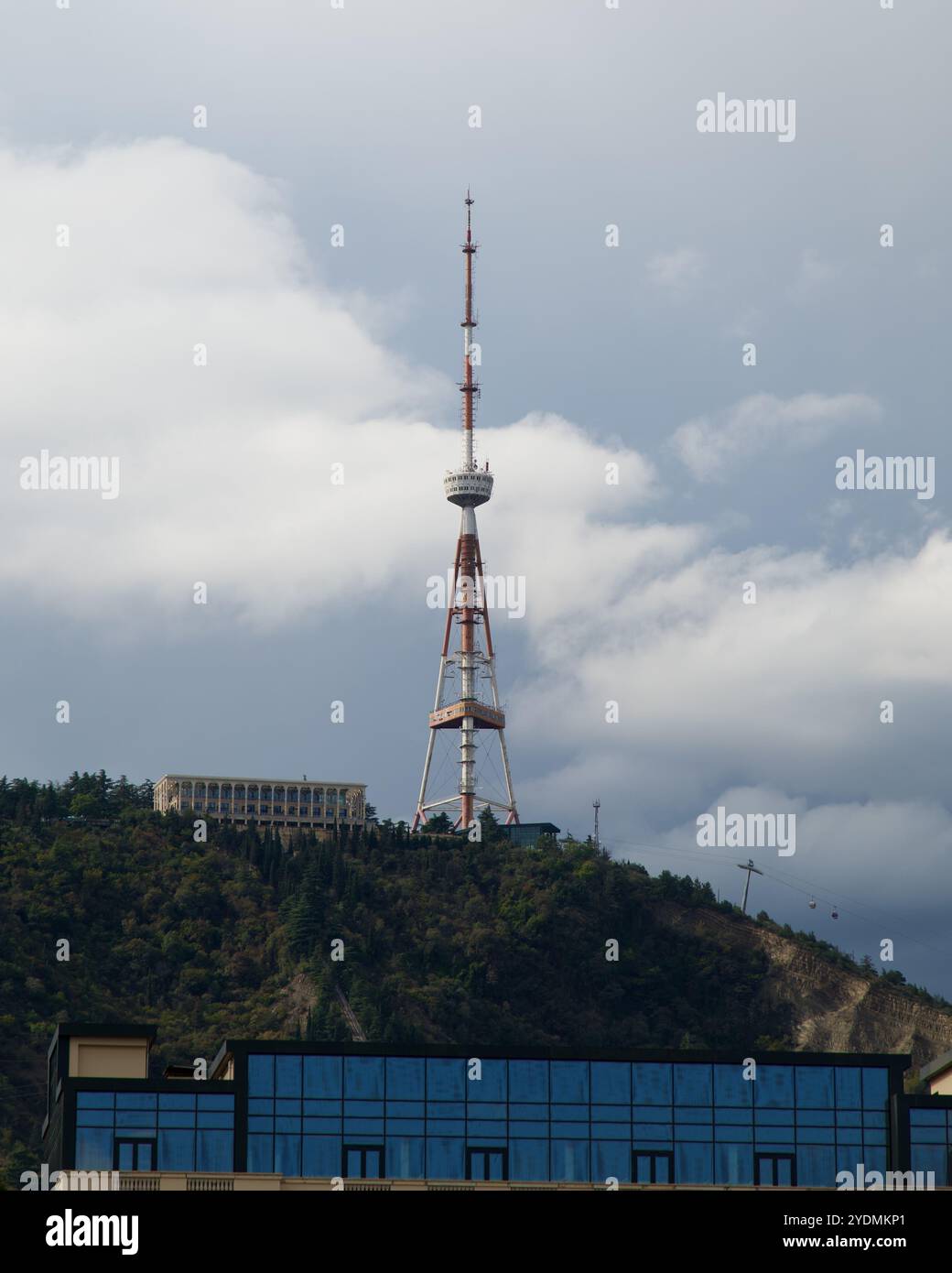 Tbilisi TV broadcasting communications tower located in Mtatsminda Park ...
