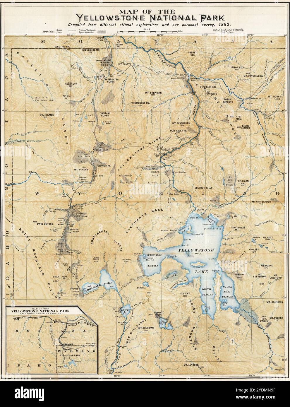 Vintage Detailed Grand Canyon Map Printable Download Travel Poster ...