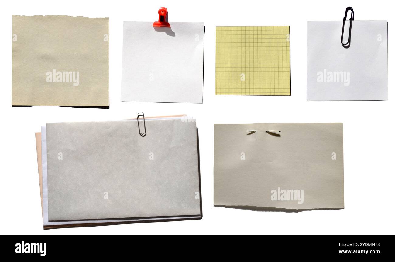 note bracket paperclip staple note pattern paper Stock Photo - Alamy