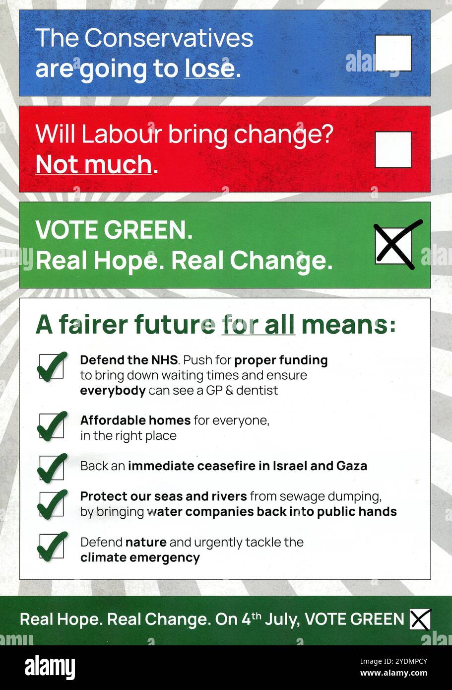 Campaign leaflet from Christina Coleman, Green Party candidate for the ...