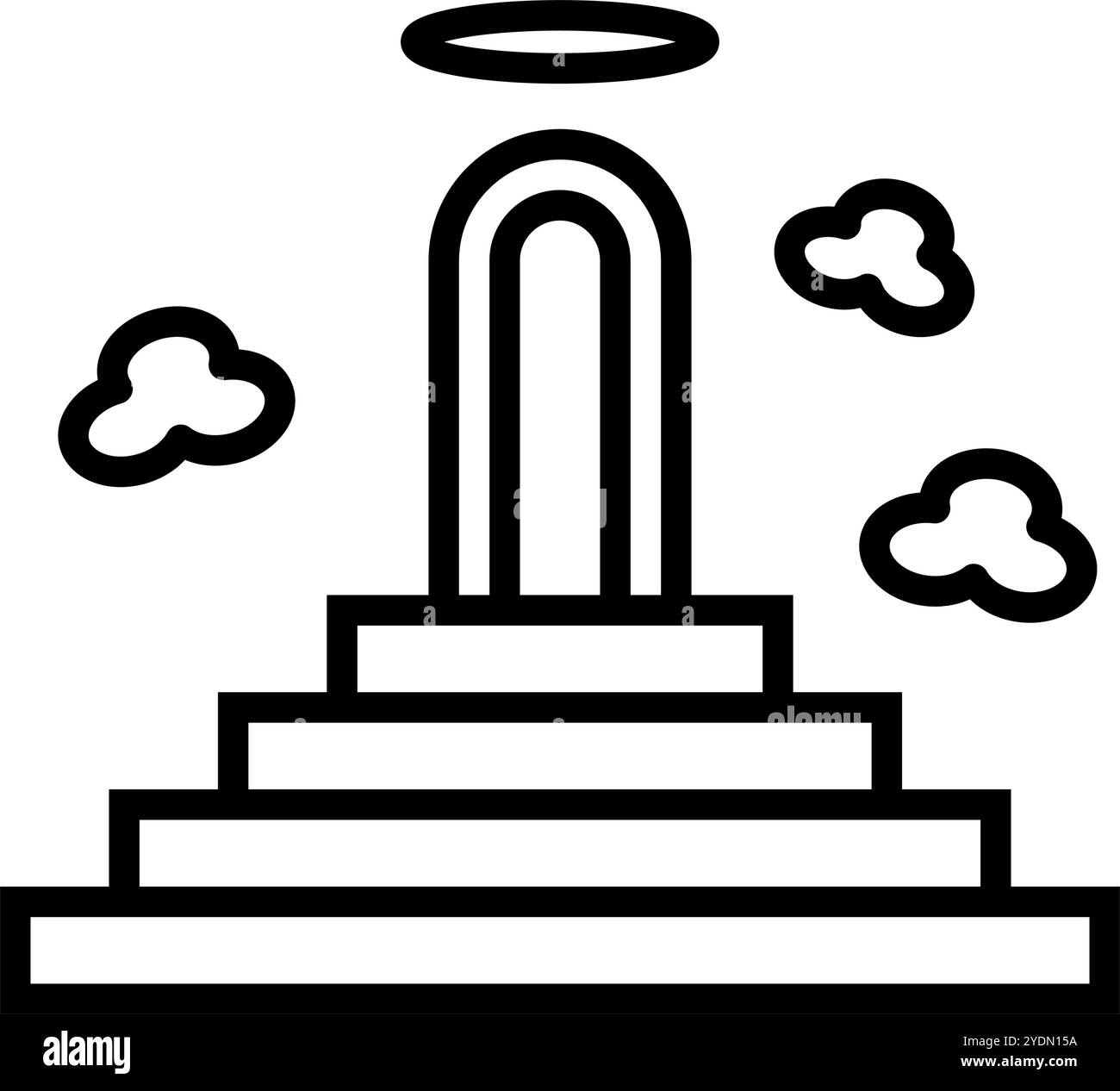 Stairway to heaven and cloud icons. Editable vector Stock Vector Image ...