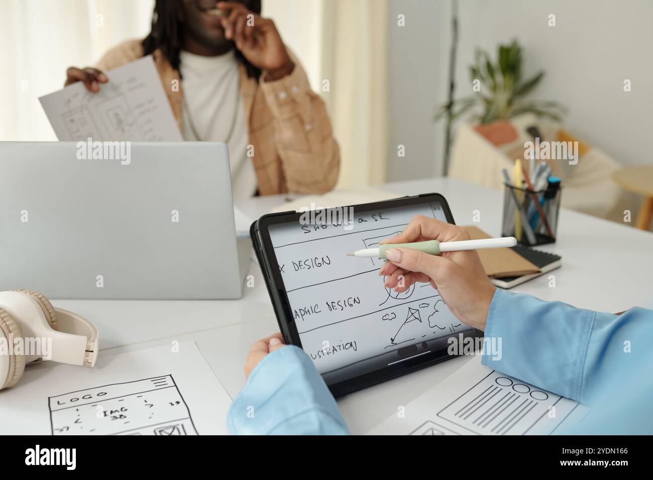 Designing User Interfaces in Modern Workspace Stock Photo - Alamy Designing User Interfaces in Modern Workspace Stock Photo - Alamy