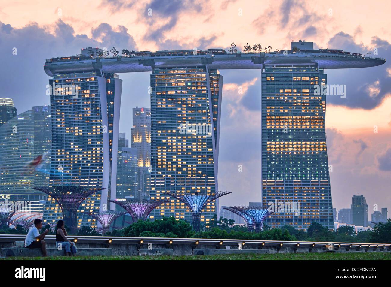 Singapore - August 12, 2024: View of the skyline of Singapore with the ...