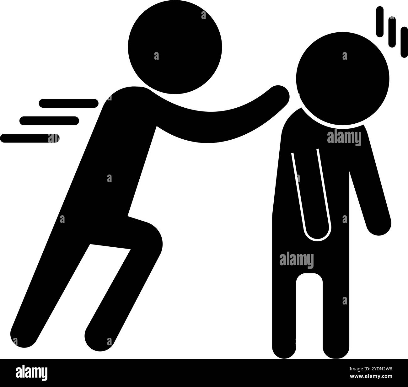 Force silhouette icon. Forced labor. Editable vector Stock Vector Image ...