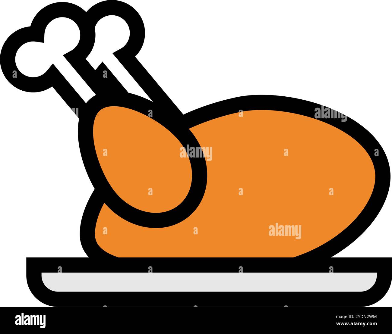Chicken drumstick vector vectors hi-res stock photography and images ...