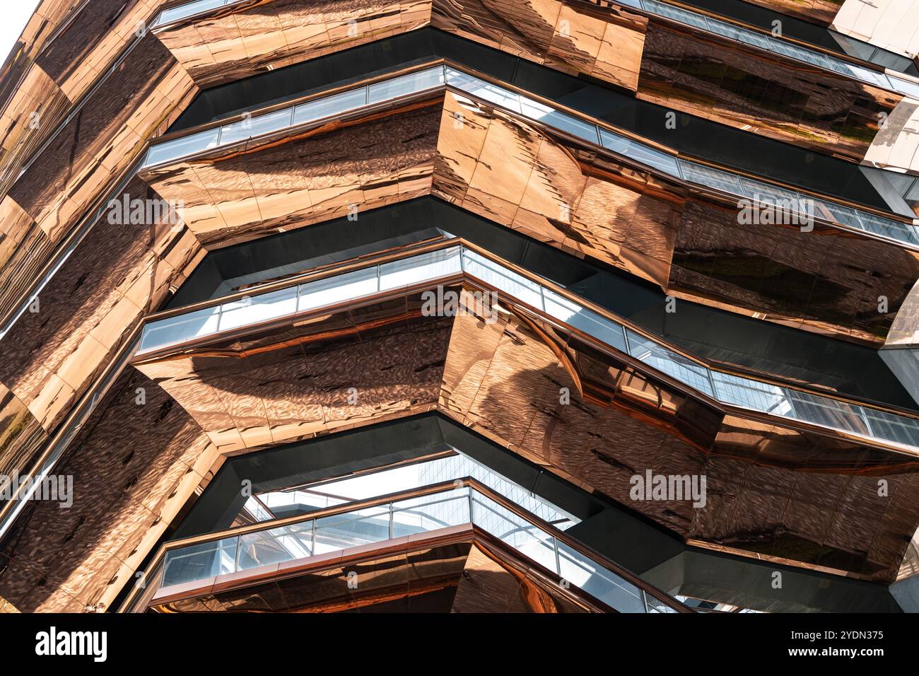 Vessel building in Hudson Yards in New York City. Modern architecture ...