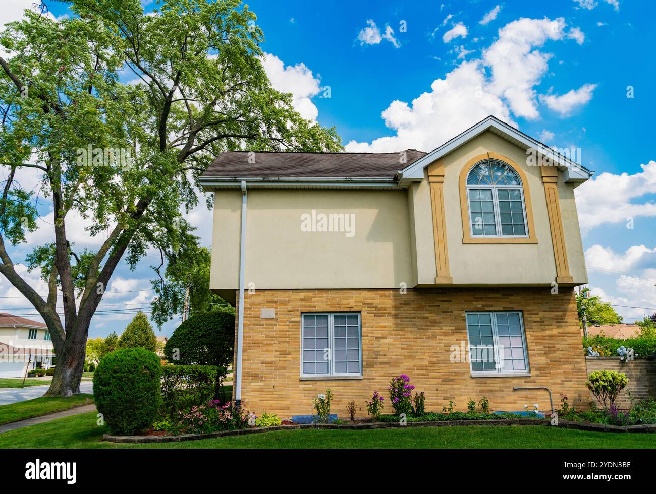 Residential neighborhood house in developed area. Property insurance ...