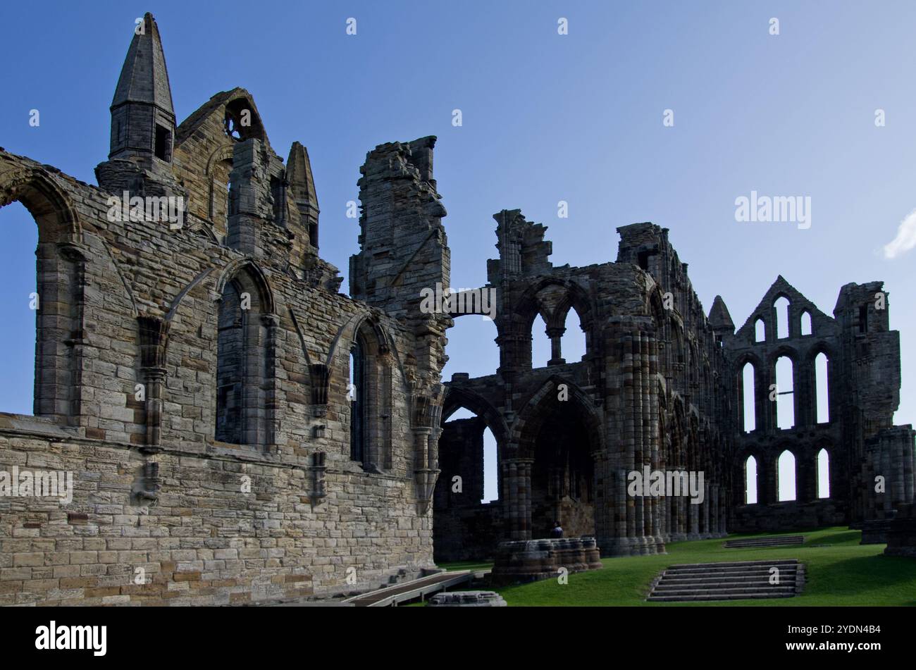 Whitby Abbey the north aisle and east front Stock Photo - Alamy
