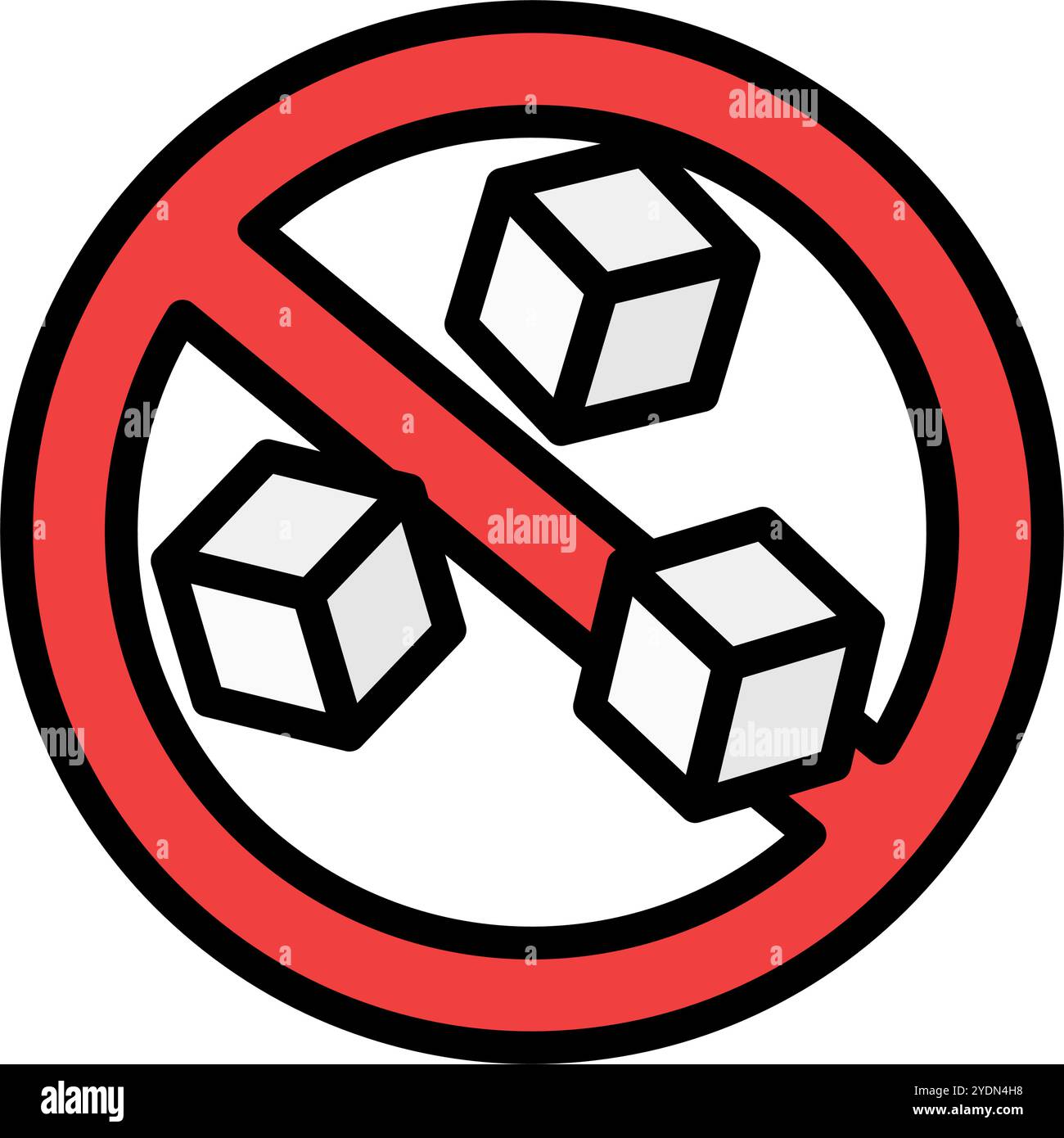 Sugar free icon. No sugar icon. Editable vector Stock Vector Image ...