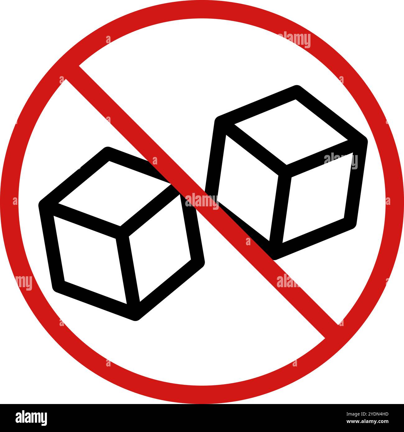 Simple no sugar icon. Editable vector Stock Vector Image & Art - Alamy