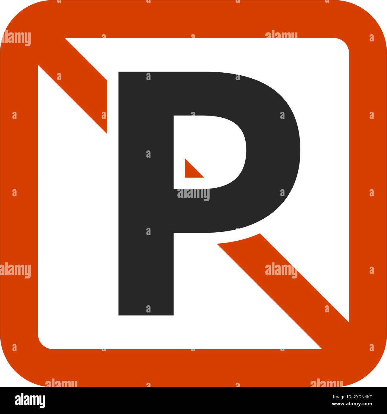 No parking sign. Do not parking. Editable vector Stock Vector Image ...