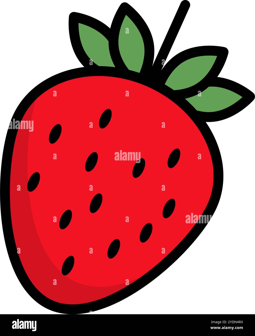 Simple strawberry icon. Fruit. Editable vector Stock Vector Image & Art ...