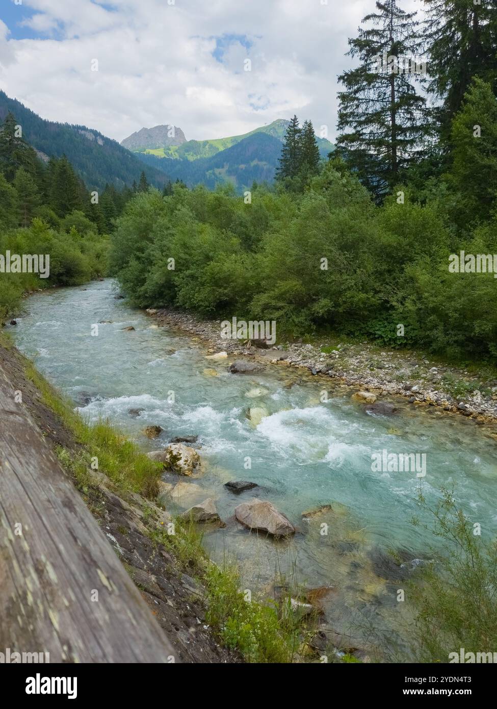 A photo of the Avisio stream near Canazei - Italy Stock Photo - Alamy