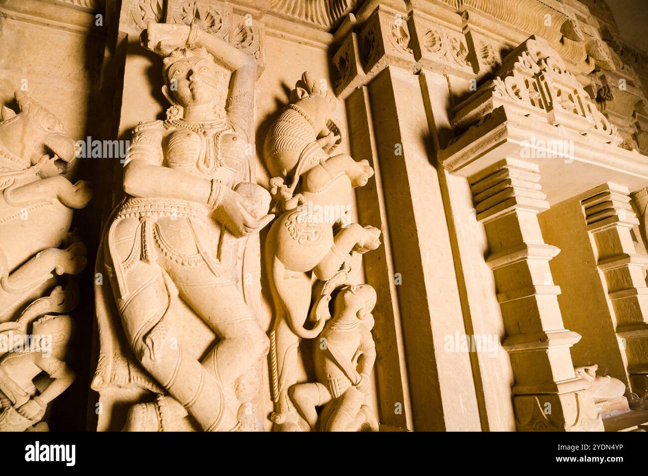 Detail of decorations of the Adeshwar Nath Jain temple in Amar Sagar ...