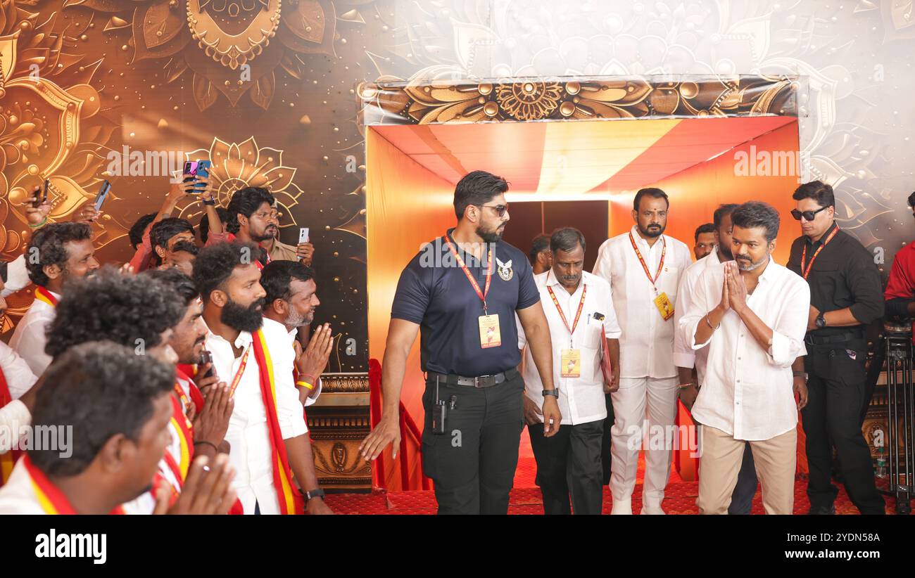 Vikravandi, India. 27th Oct, 2024. All eyes on Vijay the renowned film ...
