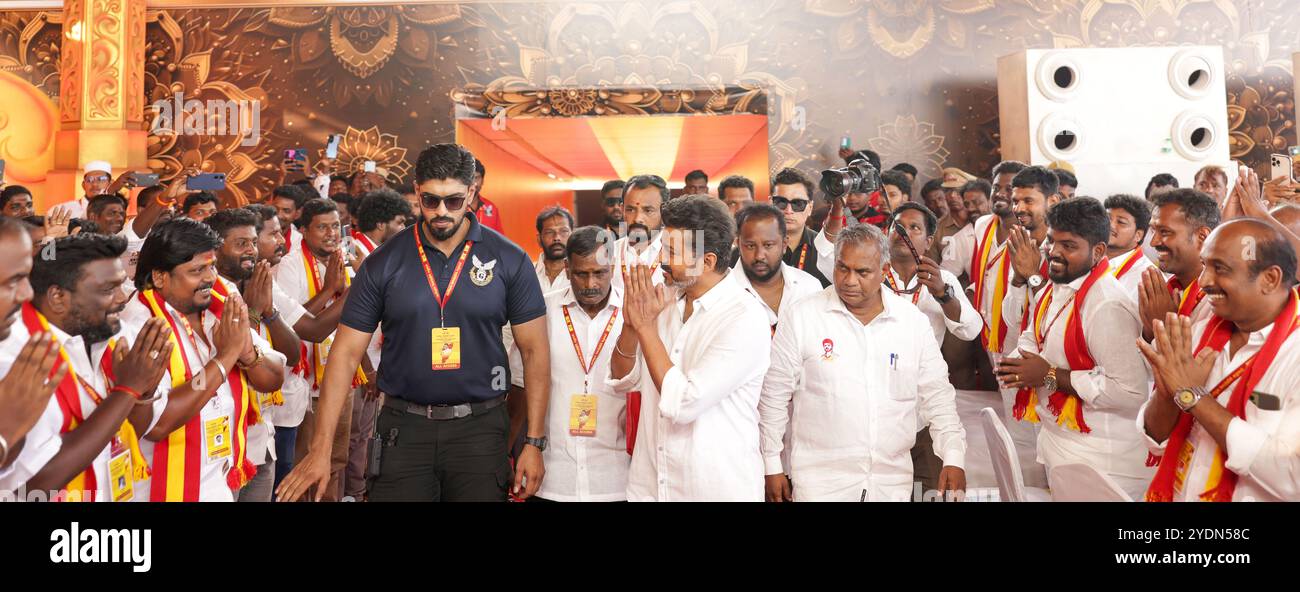 Vikravandi, India. 27th Oct, 2024. All eyes on Vijay the renowned film ...