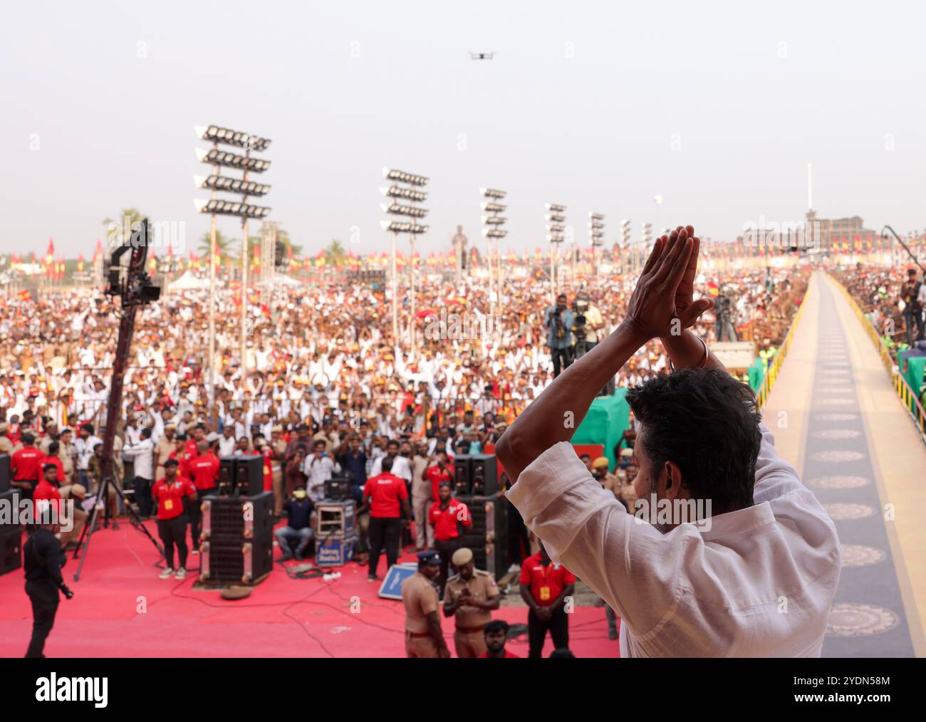 Vikravandi, India. 27th Oct, 2024. All eyes on Vijay the renowned film ...