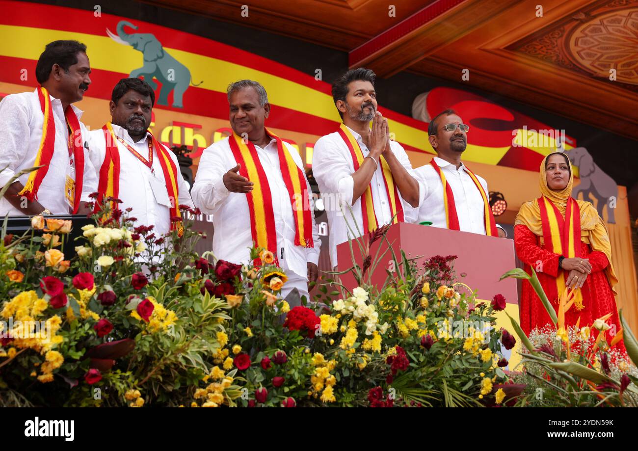 Vikravandi, India. 27th Oct, 2024. All eyes on Vijay the renowned film ...
