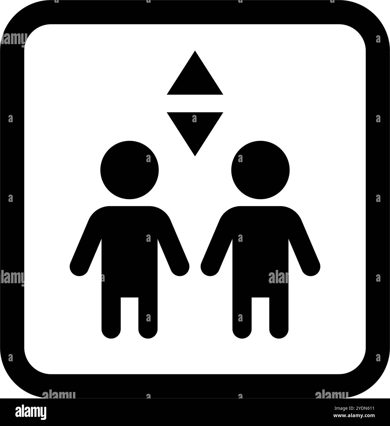 Elevator sign for people. Editable vector Stock Vector Image & Art - Alamy