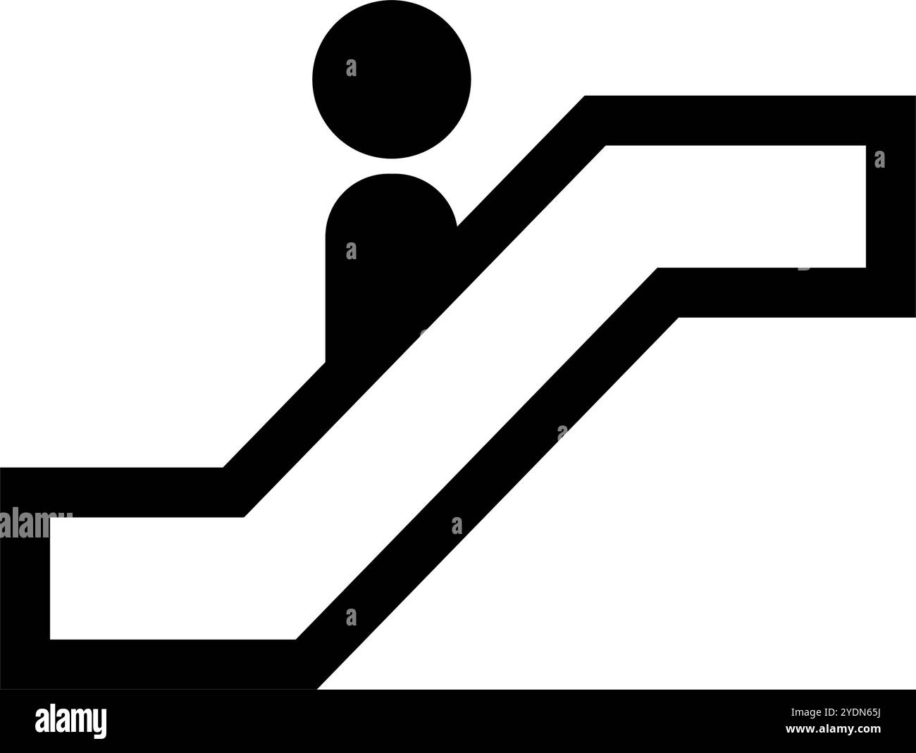 Simple escalator ride icon. Editable vector Stock Vector Image & Art - Alamy