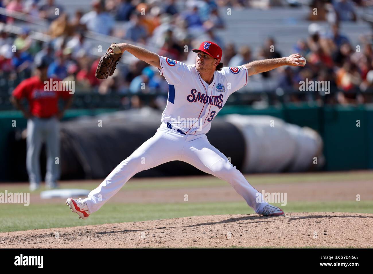 Tennessee Smokies relief pitcher Mitchell Tyranski (34) in action ...