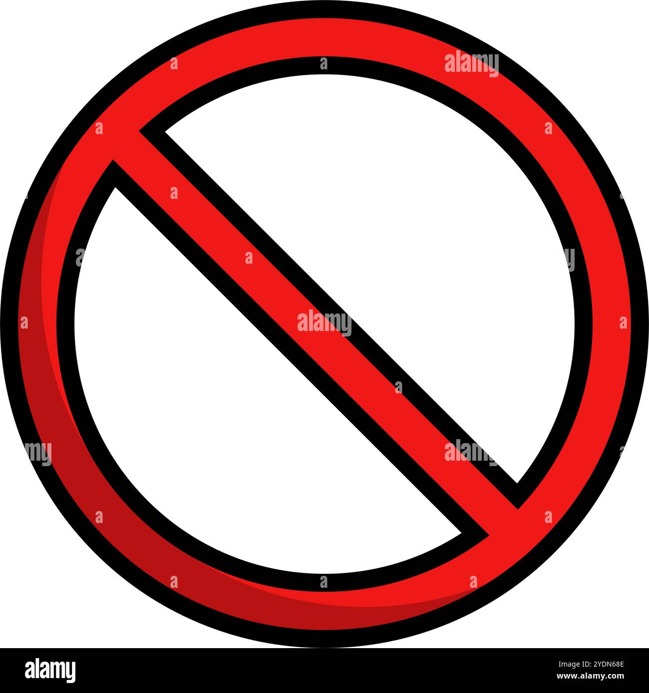 Flat design prohibition icon. Regulations or rules icon. Editable ...