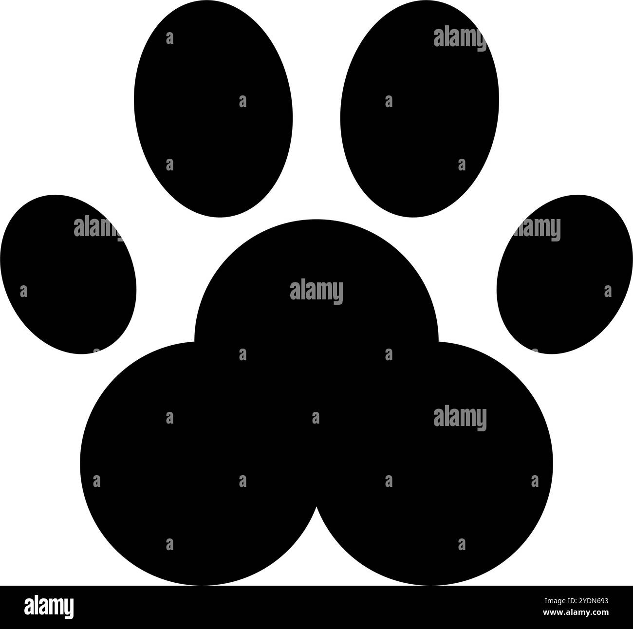 Cat footprint silhouette icon. Editable vector Stock Vector Image & Art ...